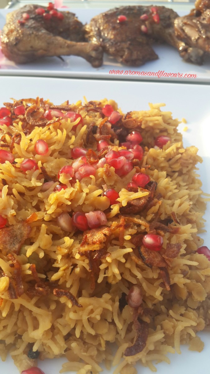 Jordanian Chicken with pomegranate molasses and Mujaddara-Jordanian ...